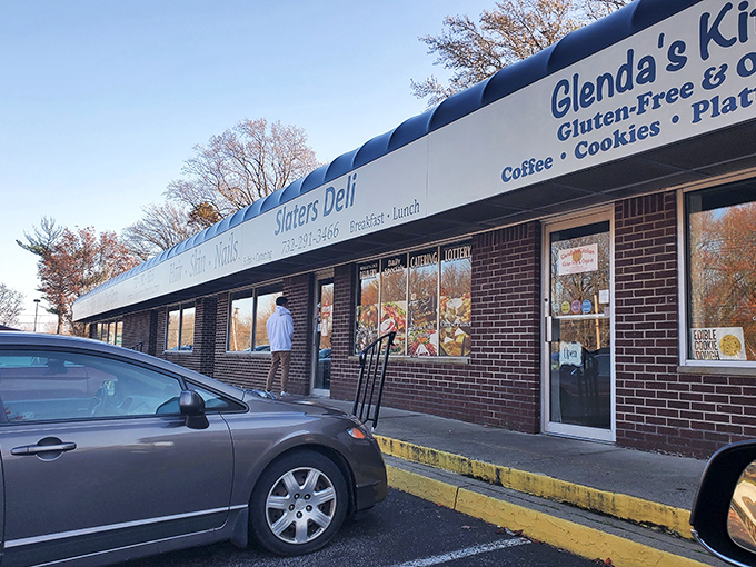 The unassuming storefront that houses sandwich greatness. Like finding Shakespeare performing in a strip mall, Slater's modest exterior belies the culinary poetry within.