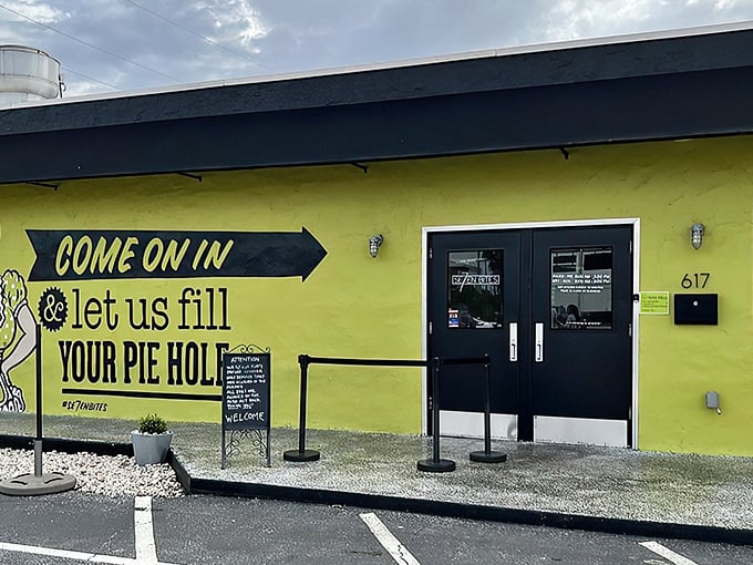 The lime-green exterior of Se7enBites beckons with its cheeky invitation&mdash;a perfect prelude to Orlando's biscuit paradise.