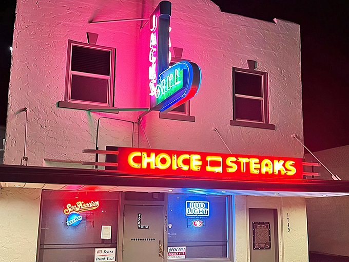 That iconic blue neon sign has been beckoning hungry travelers to Jack's Grill since FDR was president. Some landmarks just get better with age.