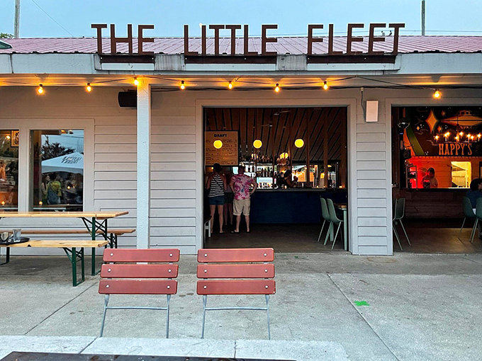The unassuming exterior of The Little Fleet beckons with its simple charm and string lights&mdash;proof that culinary treasures often hide in plain sight.