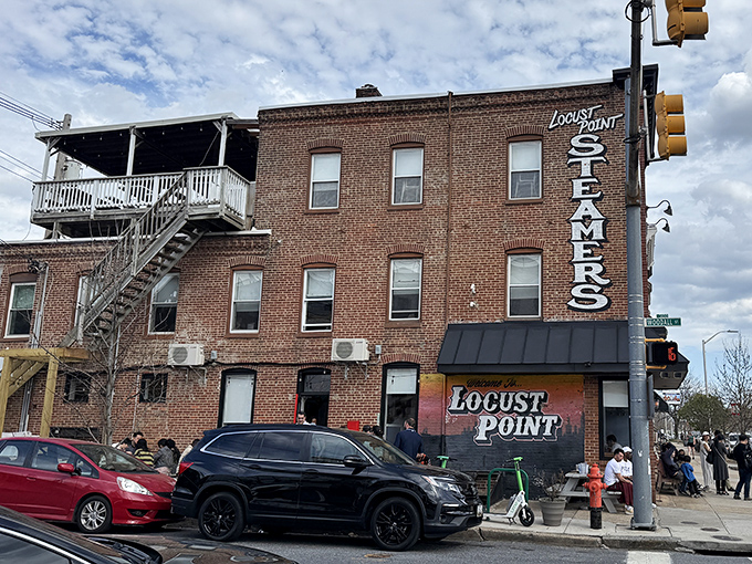 Where crab dreams come true! The corner building with its distinctive vertical "STEAMERS" sign has been calling Marylanders home for their seafood fix for years.