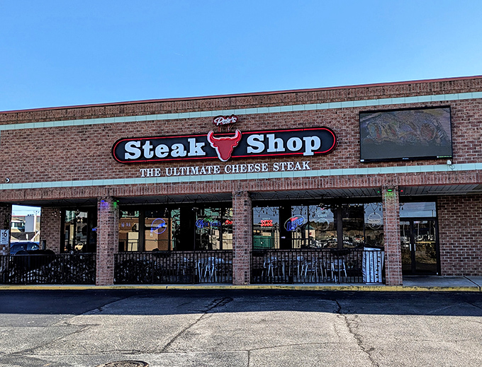 The unassuming brick exterior of Pete's Steak Shop hides culinary treasures that locals have been keeping secret from tourists for years.