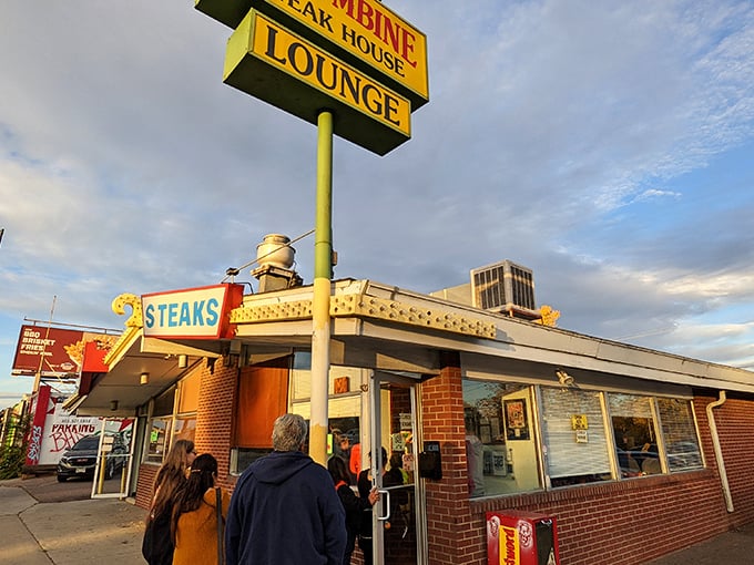That yellow neon beacon calls to carnivores across Colorado like a meaty lighthouse of hope.