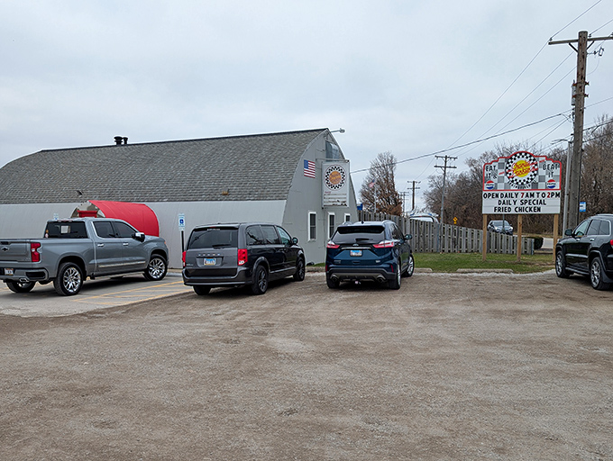 Charlie Parker's iconic Quonset hut exterior stands like a time capsule of Americana, beckoning hungry travelers with promises of breakfast bliss.