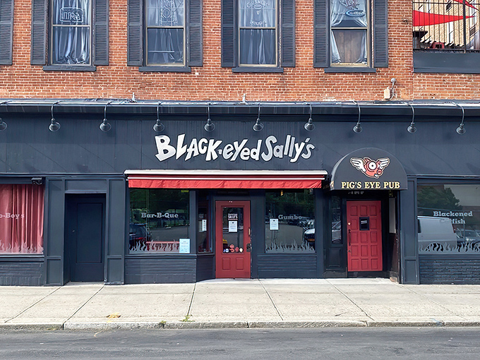The unassuming brick facade of Black-Eyed Sally's hides a Southern food paradise in downtown Hartford. Red doors beckon like a culinary welcome mat.