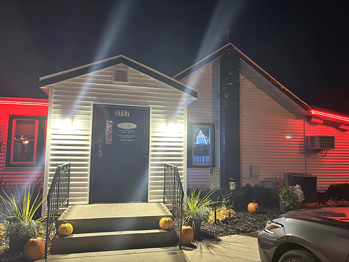 Neon lights and modest siding &ndash; Toby's exterior is Wisconsin's version of a culinary speakeasy. The real magic happens inside those unassuming walls.