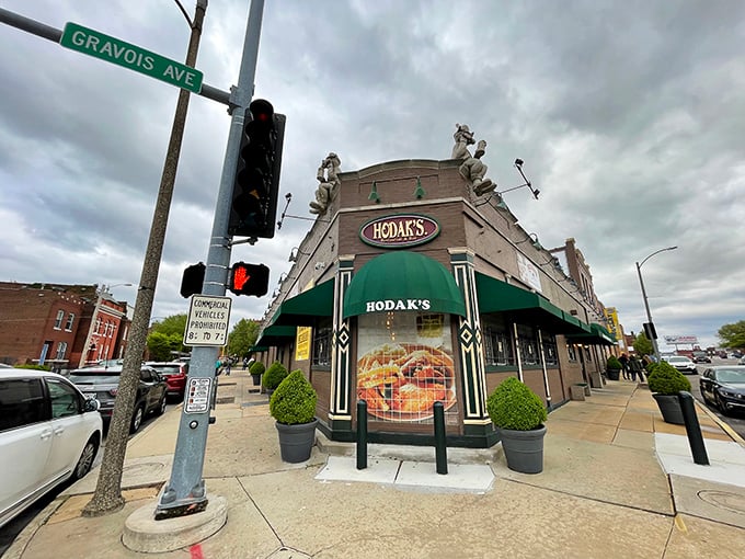 The corner where comfort food dreams come true! Hodak's iconic green awnings and vintage signage have been welcoming hungry St. Louisans for generations.