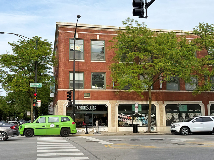 A charming brick building houses this South Loop gem, where the bright green delivery vehicle parked outside is almost as eye-catching as the food waiting inside.