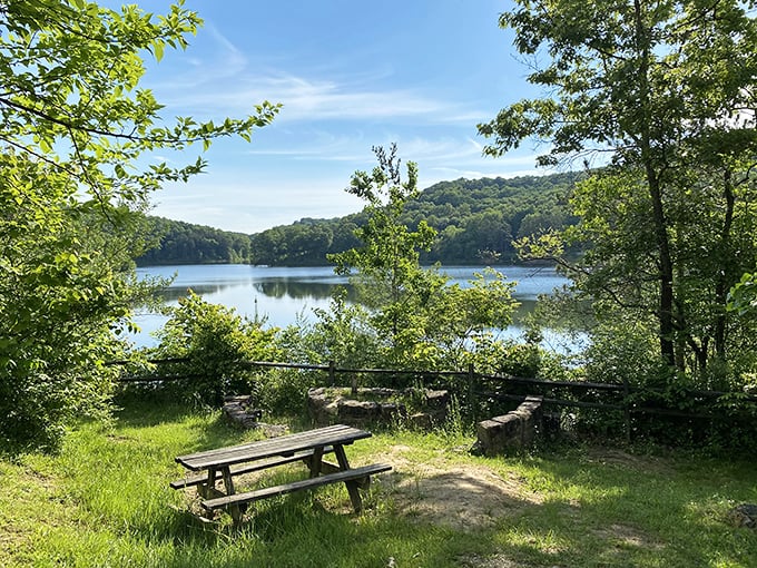 Mother Nature's living room, complete with the perfect picnic spot. That view isn't Photoshopped &ndash; it's just Ohio showing off its hidden talents.