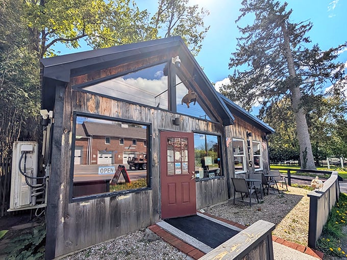 The rustic wooden exterior of When Pigs Fly isn't trying to impress you&mdash;it's saving all that energy for what's happening in the smokers out back.