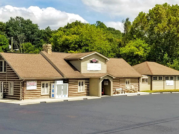 The authentic log cabin exterior isn't just charming&mdash;it's a promise that what awaits inside hasn't been corrupted by modern restaurant trends.