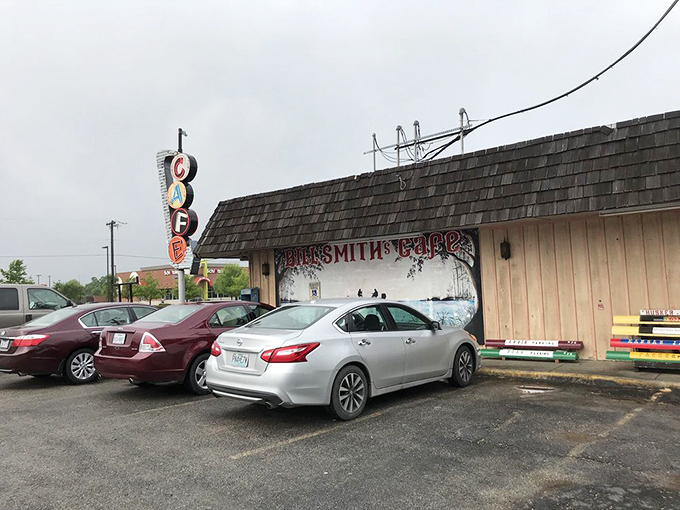 That vintage "CAFE" sign isn't just directing you to breakfast&mdash;it's pointing the way to burger paradise in Van Alstyne.