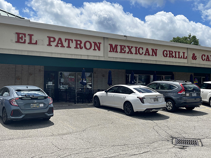 El Patron's unassuming storefront hides culinary treasures within, like finding a Picasso at a yard sale. The Ohio sky seems to approve.