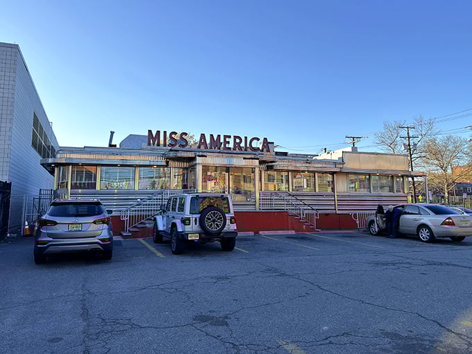 Morning light bathes the iconic facade, where chrome meets nostalgia. This isn't retro by design&mdash;it's the real deal that's stood the test of time.