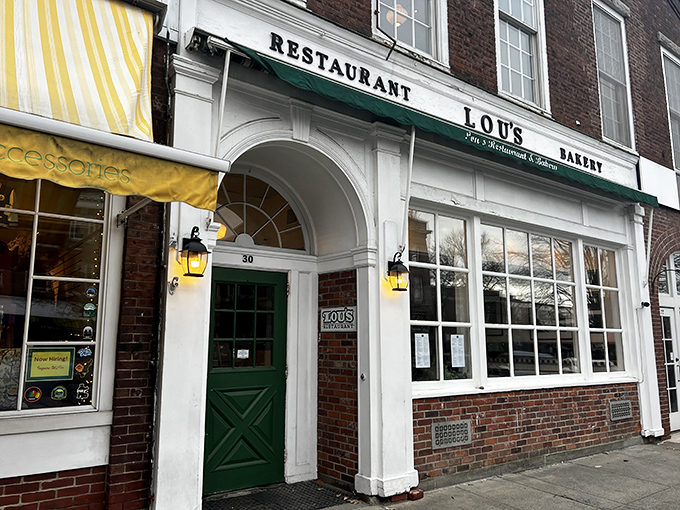 The green and white awning of Lou&rsquo;s Restaurant & Bakery stands like a promise on Hanover&rsquo;s Main Street&mdash;a signal that comfort food and sweet indulgence await just inside.