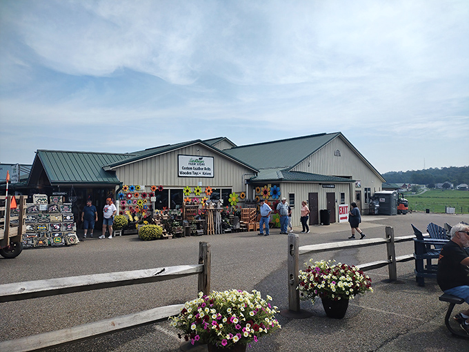 The unassuming exterior of Hershberger's Farm and Bakery hides a wonderland of flavor within. Like finding Narnia in rural Ohio, but with better snacks.