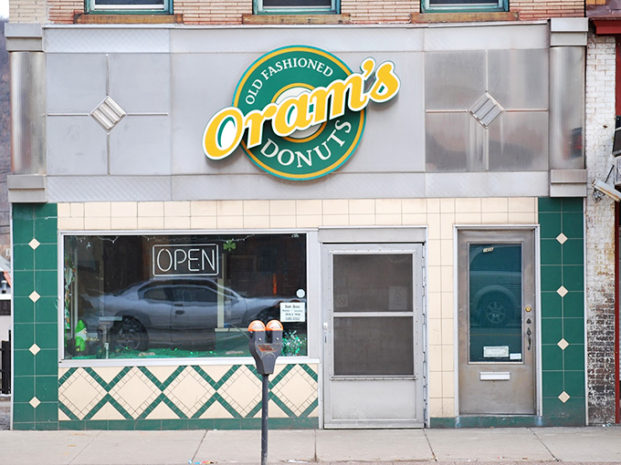 The unassuming storefront of Oram's might not scream "culinary destination," but that green and yellow sign is Pennsylvania's equivalent of a treasure map.