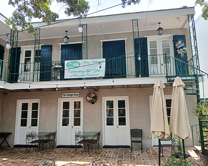 The stately fa&ccedil;ade of Mary Mahoney's whispers tales of Biloxi's past, while the wrought iron balcony practically begs you to sip a mint julep.