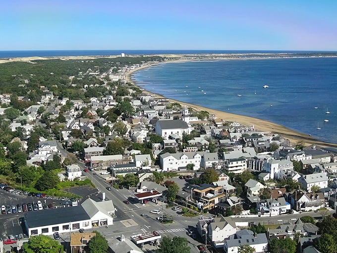 Provincetown curves into the Atlantic like Massachusetts decided to wave goodbye to the mainland forever.