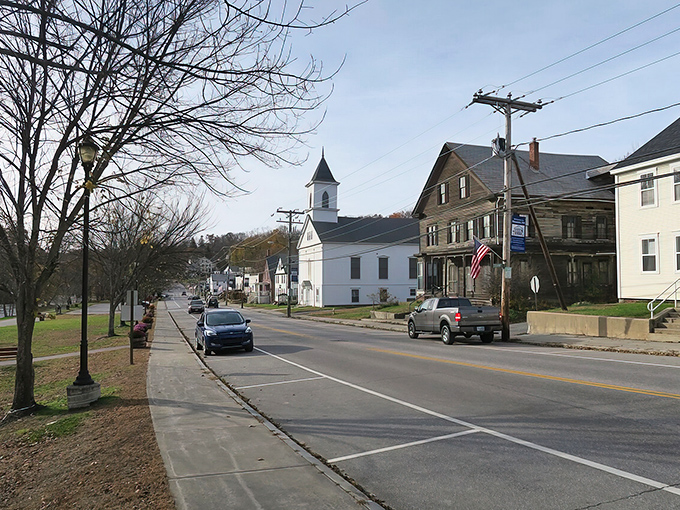 Downtown Hinsdale stretches along Route 119, where white church steeples and historic buildings prove small-town charm costs significantly less than boutique neighborhoods.