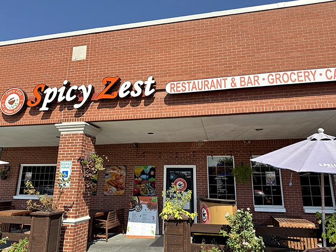 The unassuming brick exterior of Spicy Zest hides culinary treasures within, like finding a secret passage to Sri Lanka in suburban Farmers Branch.