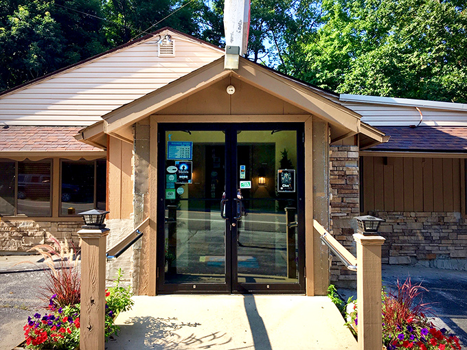 The unassuming stone facade of Oak Park Tavern hides culinary treasures within. Like finding a diamond in the rough, this Mansfield gem beckons with rustic charm.