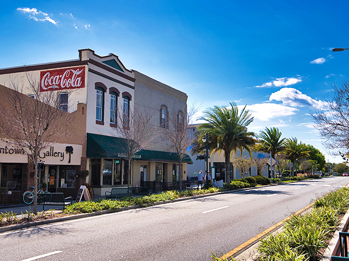 Titusville's historic downtown exudes small-town charm with its vintage Coca-Cola sign and palm-lined streets&mdash;Norman Rockwell with a space-age twist.