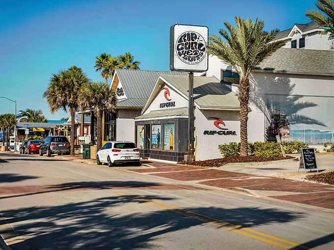 That Flagler Avenue arch frames the Indian River like a postcard that somehow forgot to get expensive.