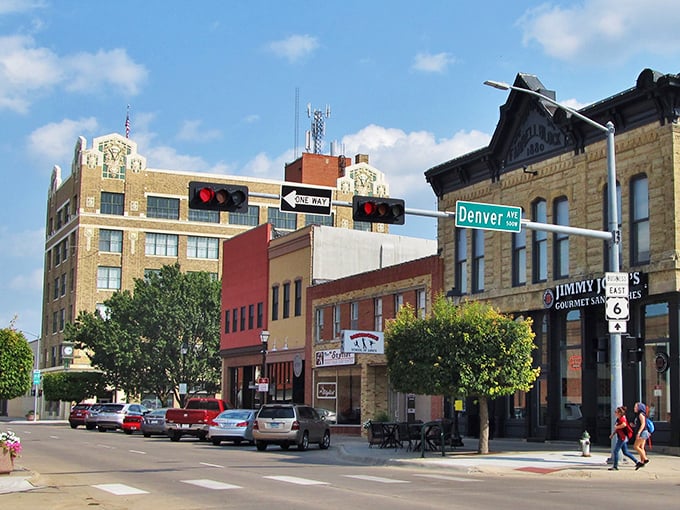 Downtown Hastings greets you with classic Americana charm &ndash; brick buildings standing tall against Nebraska's endless blue sky, promising affordable small-town living.