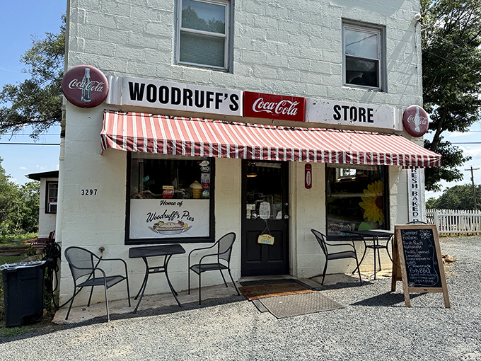 The mint-green time capsule that is Woodruff's beckons with its classic Coca-Cola signage and red-and-white awning&mdash;a roadside promise of deliciousness ahead. 