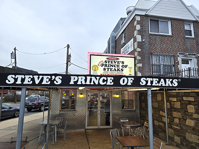 The unassuming exterior of Steve's Prince of Steaks stands like a culinary lighthouse on Bustleton Avenue, beckoning hungry Philadelphians to sandwich nirvana.