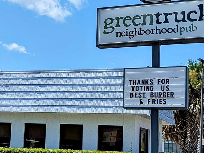 The sign says it all &ndash; "Best Burger & Fries" isn't just a claim, it's a community verdict that brings burger pilgrims to this unassuming Savannah gem. 