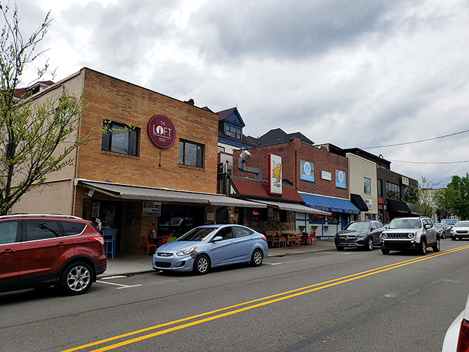 The unassuming storefront of D's Six Pax and Dogz blends into Swissvale's main drag, proving that culinary treasures often hide in plain sight.