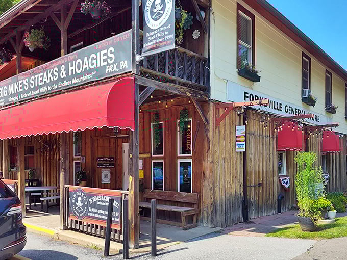 Where Philly meets country charm &ndash; Big Mike's shares a building with the Forksville General Store, creating a one-stop destination for locals and visitors alike.