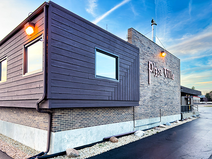 The unassuming exterior of Pizza Villa stands like a culinary fortress, promising treasures within that no flashy chain restaurant could ever deliver.