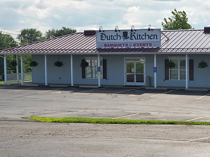 The unassuming exterior of Dutch Kitchen in Dalton hides a culinary treasure that's worth every mile of your journey.