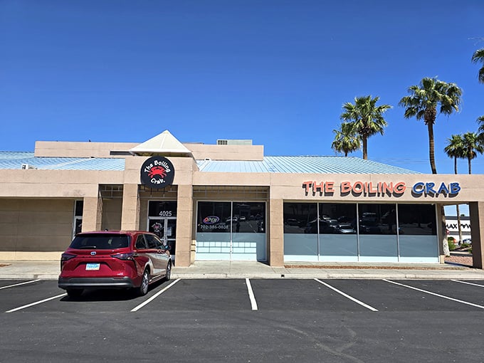 Palm trees and a packed parking lot are your first clue that something special's happening inside this unassuming strip mall spot.