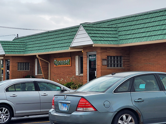 The distinctive green-roofed Quonset hut isn't trying to win architectural awards&mdash;it's too busy perfecting what's inside. A Waukegan landmark that promises comfort over pretension.