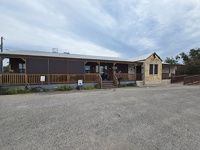 The rustic charm of Good Luck Grill's exterior promises authentic Texas comfort food without pretense. Like finding a treasure chest disguised as a country cabin!