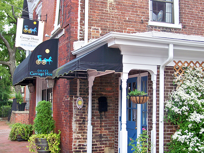The blue door beckons like a portal to Morocco, right here in Norfolk's most walkable neighborhood.