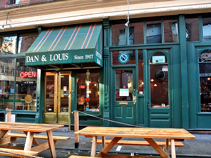 The iconic green awning of Dan & Louis Oyster Bar has been welcoming seafood lovers to downtown Portland since long before "foodie" was even a word.