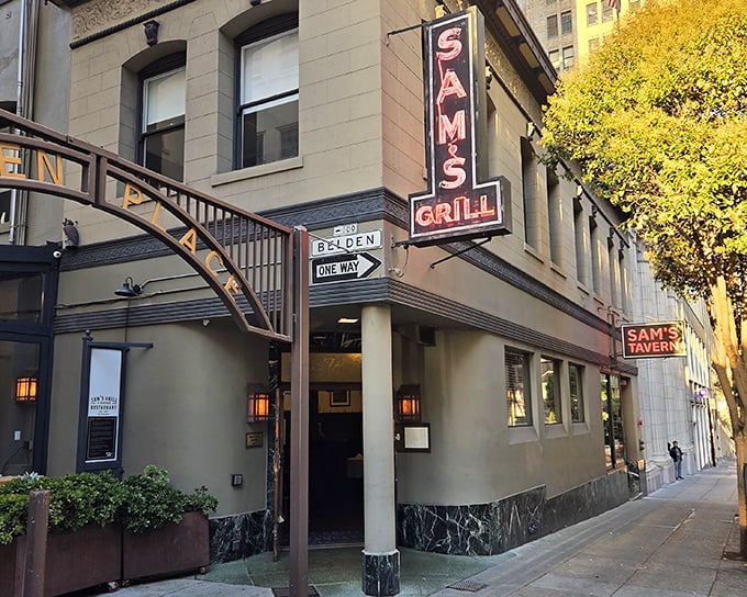 The iconic vertical sign beckons like an old friend, promising the kind of meal your grandparents raved about—and for good reason.