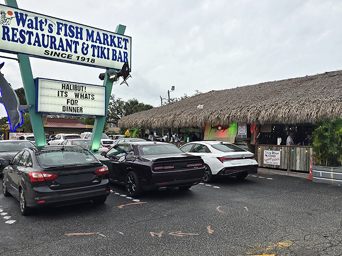 The thatched roof and American flag welcome you like an old friend. Walt's isn't just a restaurant&mdash;it's a Florida institution where seafood dreams come true.