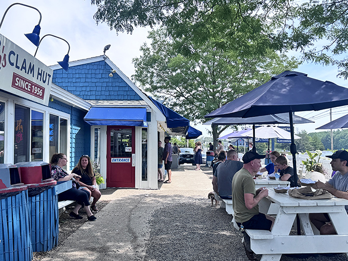That cheerful blue exterior isn't just a building&mdash;it's a lighthouse guiding hungry souls to fried seafood salvation since Ike was president.