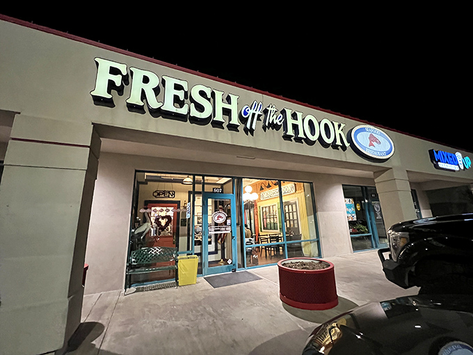 Strip mall exterior, nautical dreams within &ndash; sometimes the best seafood hides where you least expect it.