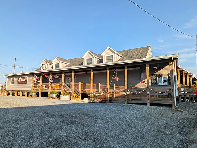 The coastal charm of JP's Wharf beckons like a lighthouse for hungry souls. This waterfront haven in Frederica promises seafood worth the journey.