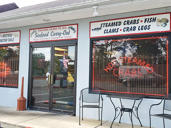 That neon "HOT STEAMED CRABS" sign isn't just advertising &ndash; it's a beacon of hope for seafood lovers on Maryland's Eastern Shore.