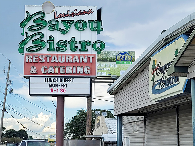 The unassuming exterior of Louisiana Bayou Bistro might not stop traffic, but locals know this modest facade hides culinary treasures worth the journey.