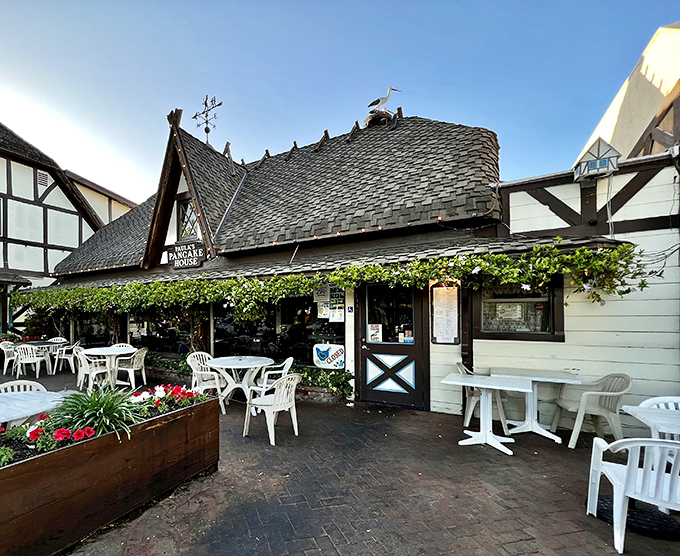 The storybook Danish architecture of Paula's Pancake House isn't just Instagram bait—it's a promise that what awaits inside is equally authentic and charming.