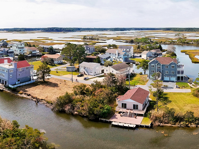 Coastal homes embrace the tranquil bayside views of Fenwick Island, where retirement dollars stretch as far as the marshlands.